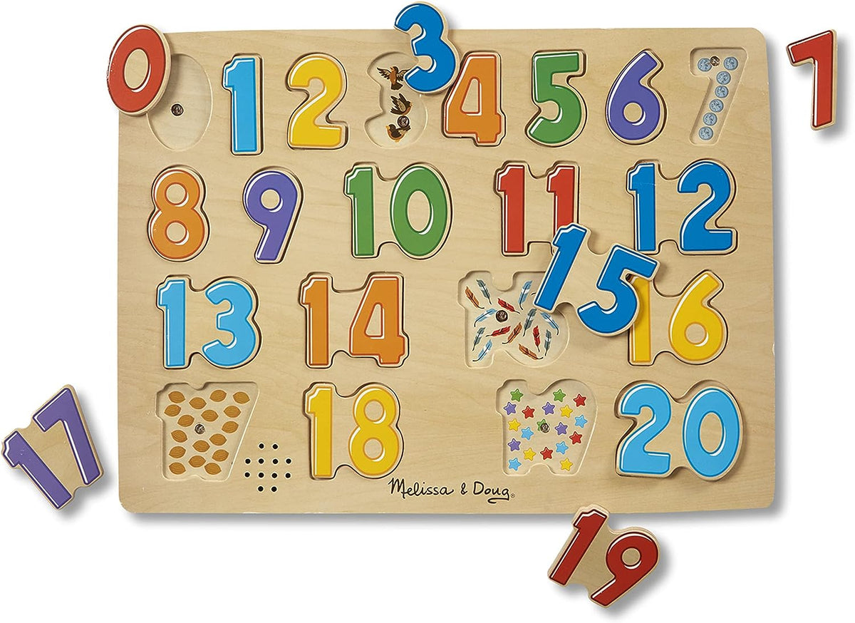 Wooden Sound Puzzle: See & Hear Numbers| Eugene Toy & Hobby