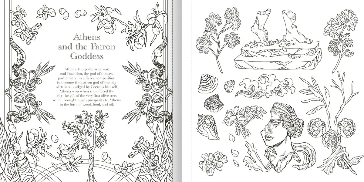 The Greek Mythology Coloring Book: Epic Scenes from Olympus and Beyond ...