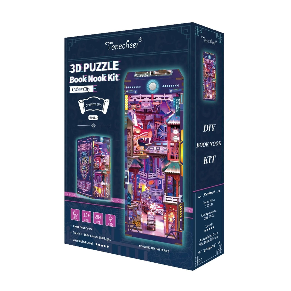 Tonecheer DIY Bookend Cyber City 3D Puzzle Building Set| Eugene Toy & Hobby