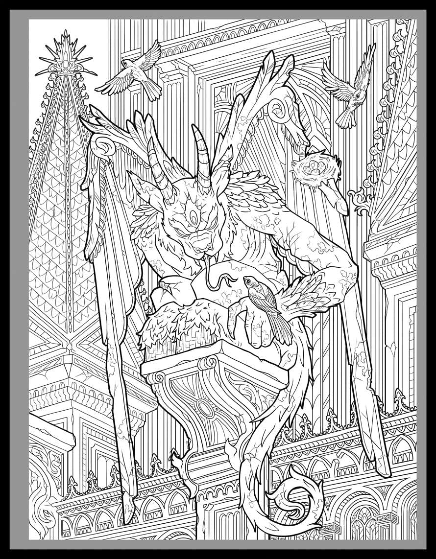 horror coloring book pages