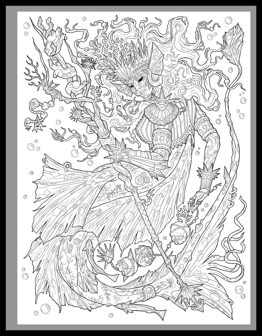 fantasy adult coloring