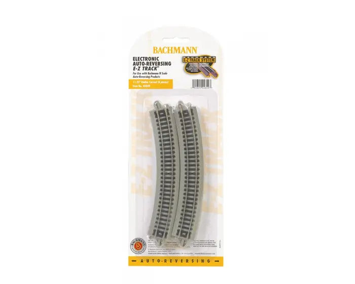 N Scale 11.25" Radius Curved Auto-Reversing E-Z Track (6/CARD)| Eugene ...