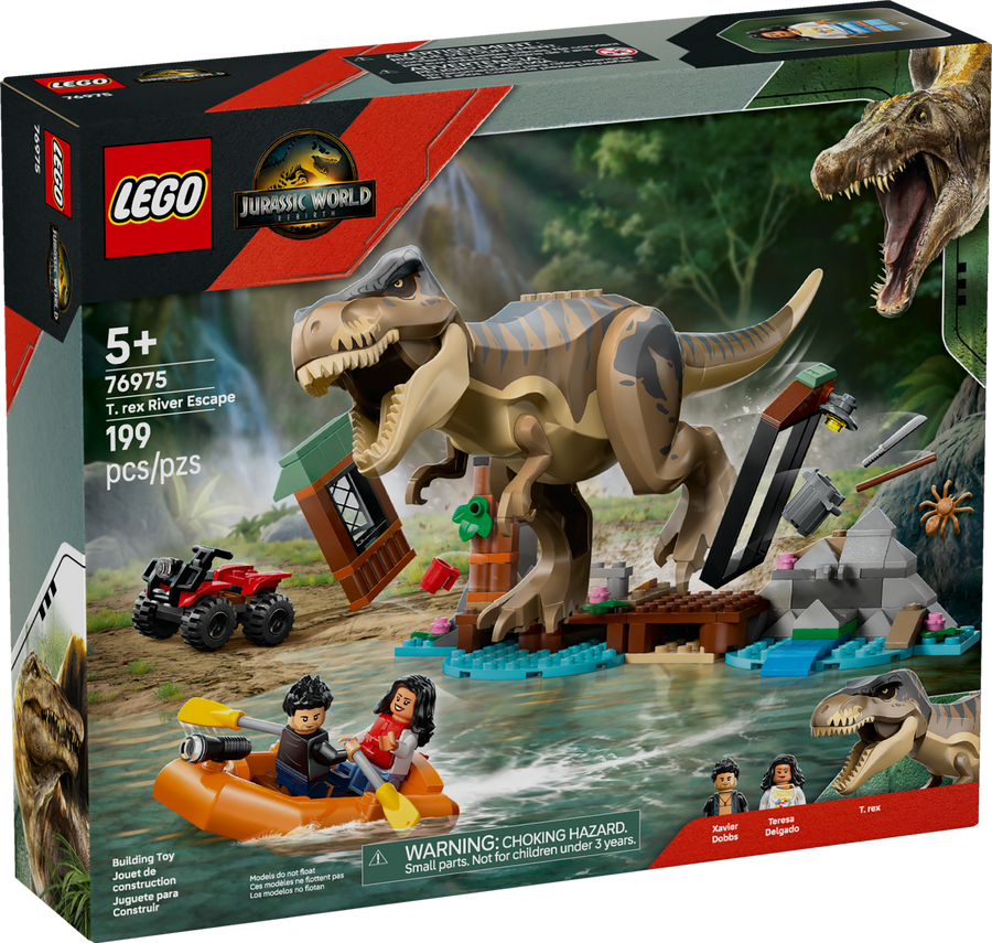 LEGO Jurassic World Rebirth T Rex River Escape Building Set 76975 ...