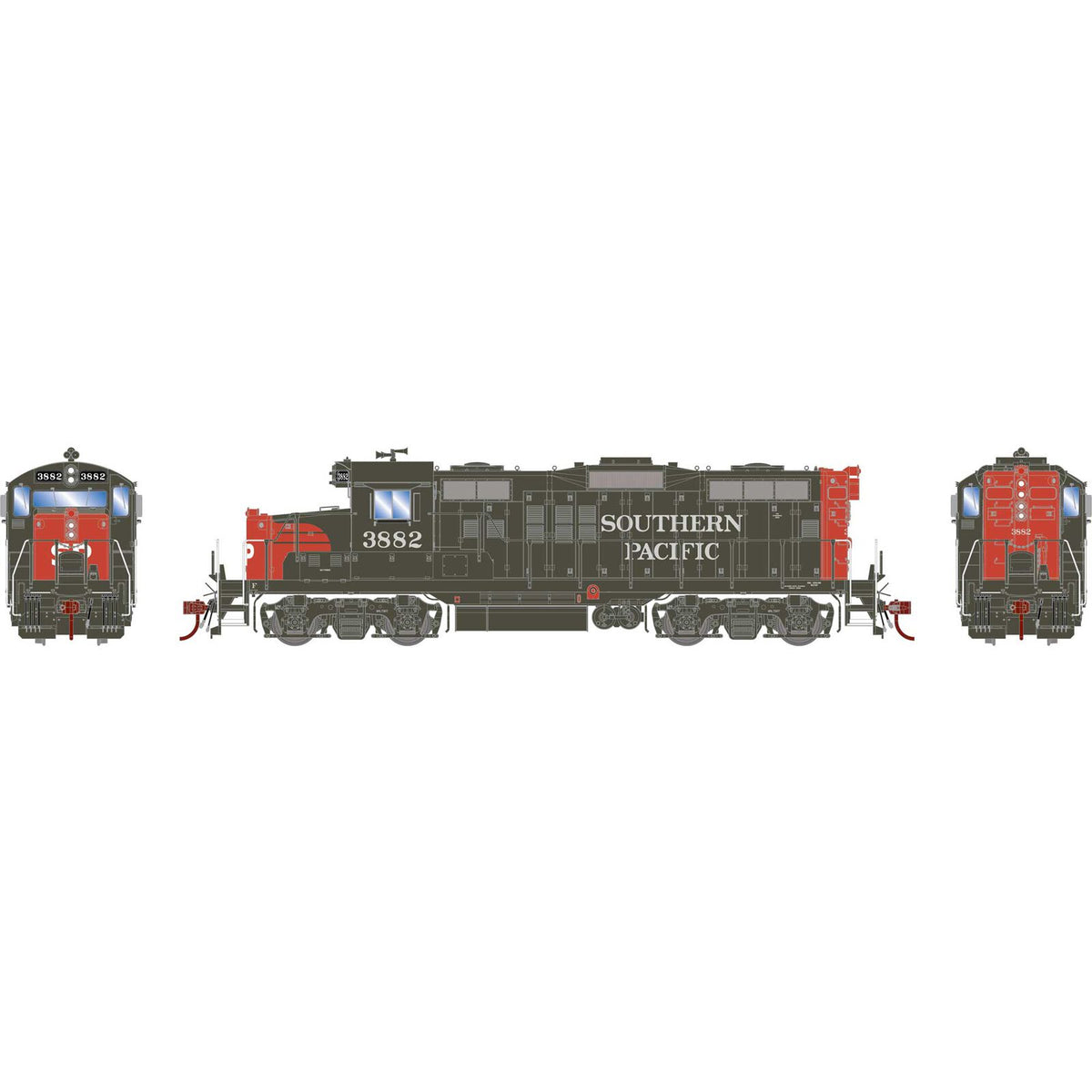 HO Scale GP9 Locomotive, #3882| Eugene Toy & Hobby