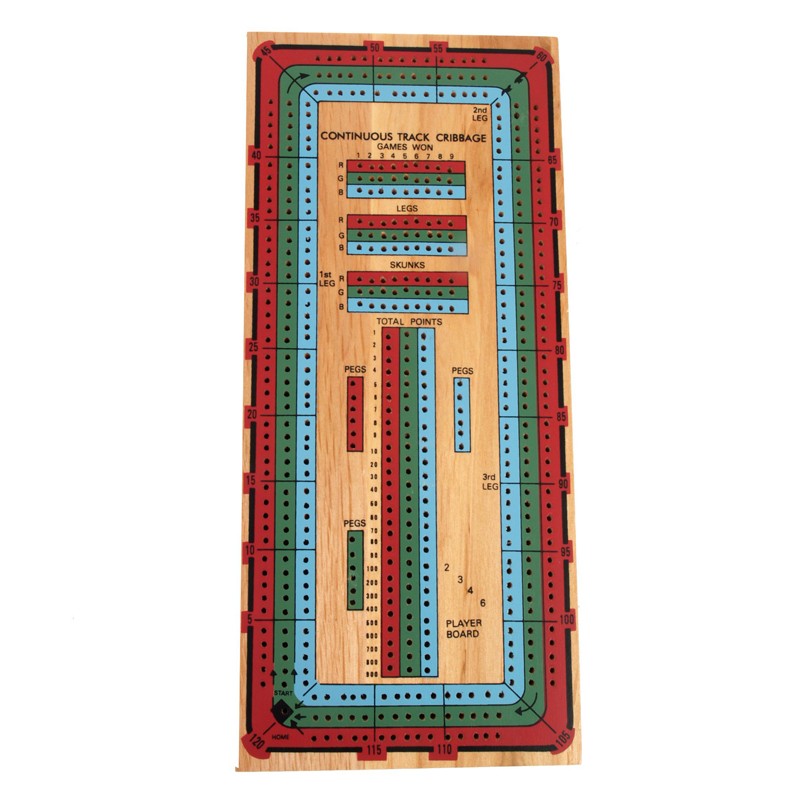 3- Color Track Cribbage Board| Eugene Toy & Hobby