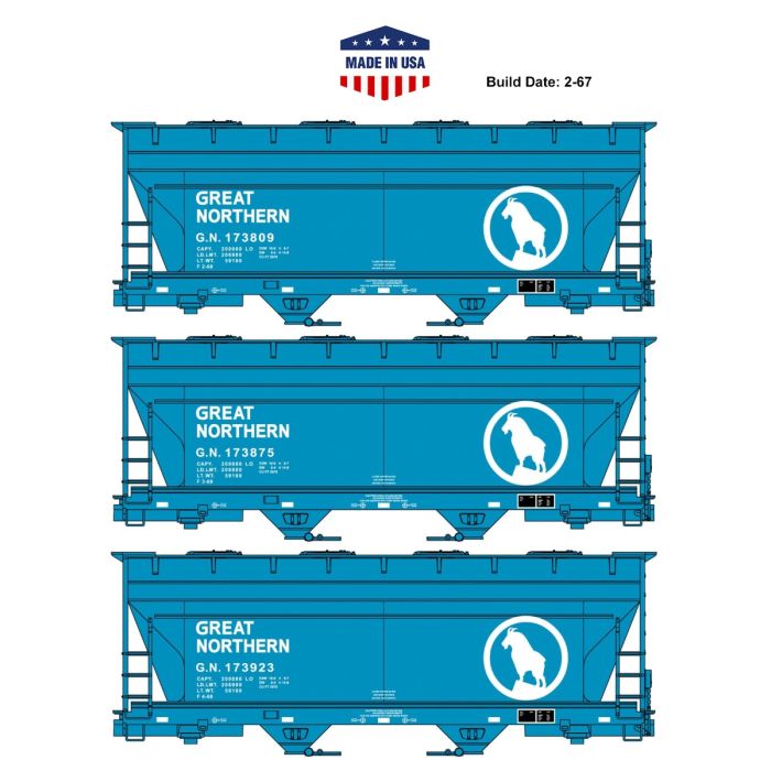 HO Great Northern 2-Bat ACF Covered Hopper| Eugene Toy & Hobby