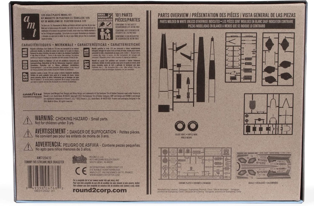 Tommy Ivo Streamliner Dragster (1/25 Scale) Vehicle Model Kit| Eugene ...