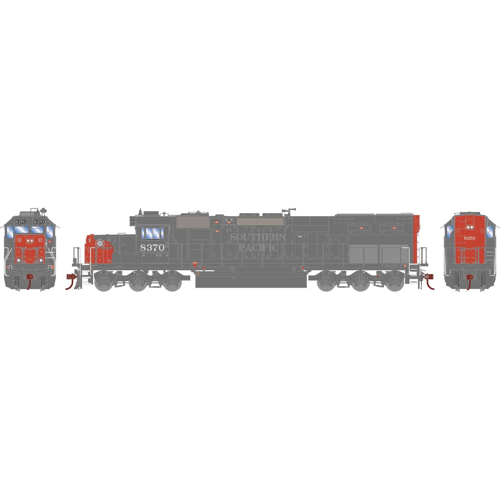 HO RTR EMD SD40T-2, Standard DC, Southern Pacific 1990's #8370| Eugene ...