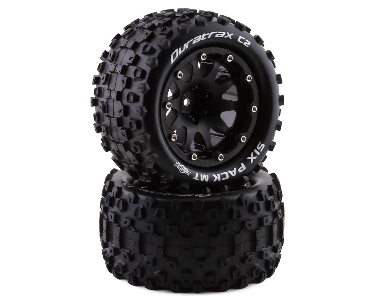 Duratrax Six Pack MT Belted 2.8 1/2 Offset Black Wheels and Tires (2 P ...