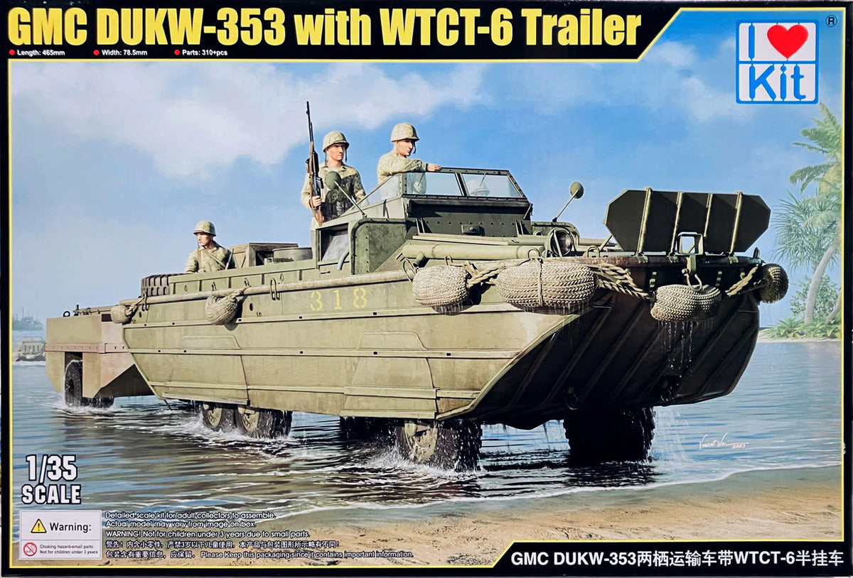 GMC DUKW-353 with Trailer (1/35 Scale) Military Model Kit| Eugene Toy ...