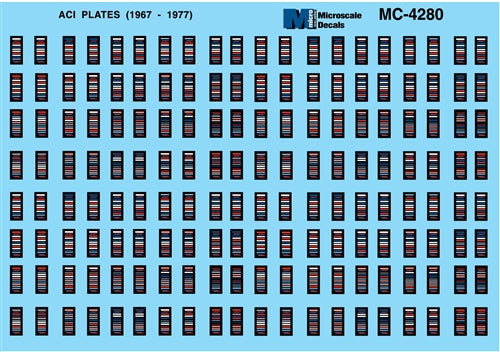ACI "CarTrak" Plates Mini-Cal Freight Cars & Some Road's Locomotives ...