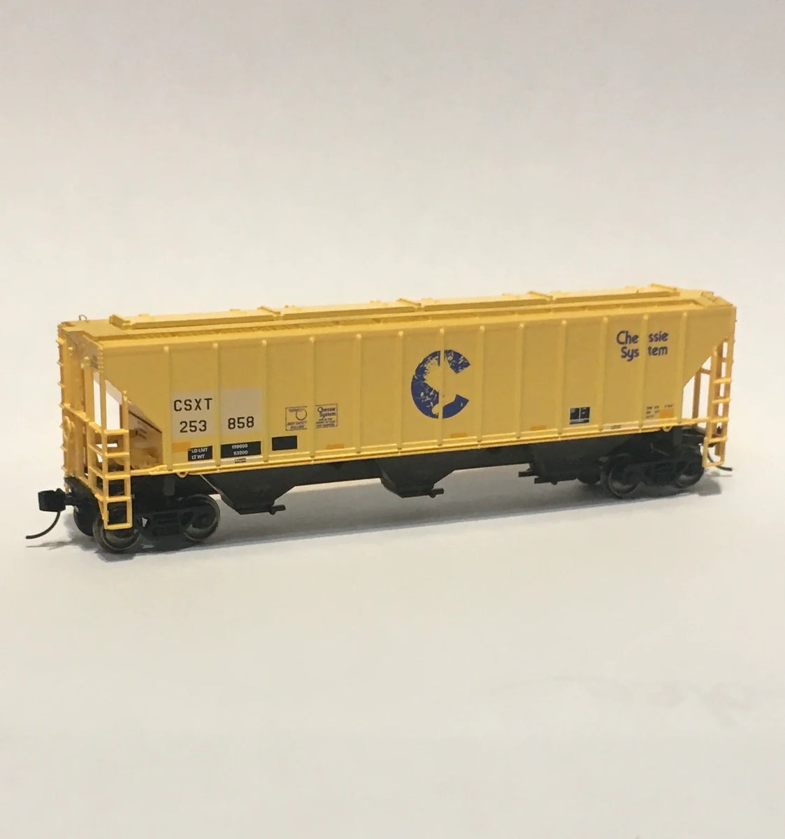 N CSX PS Chessie Re-Stencil Covered Hopper #253858| Eugene Toy & Hobby