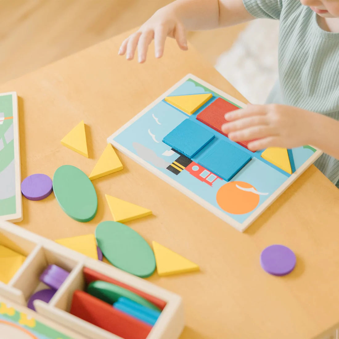 Wooden Beginner Pattern Blocks| Eugene Toy & Hobby