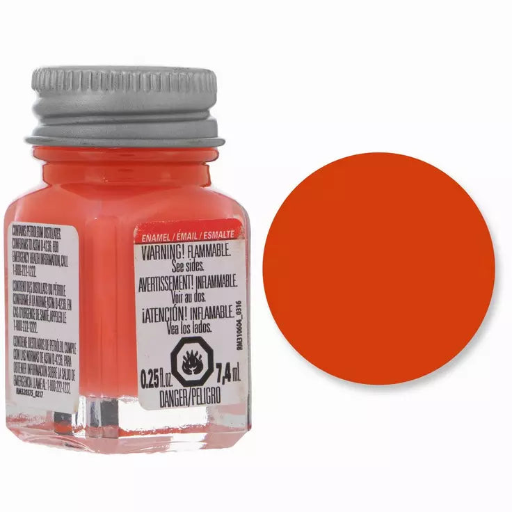 Gloss Orange Enamel Paint 0.25oz| Eugene Toy & Hobby
