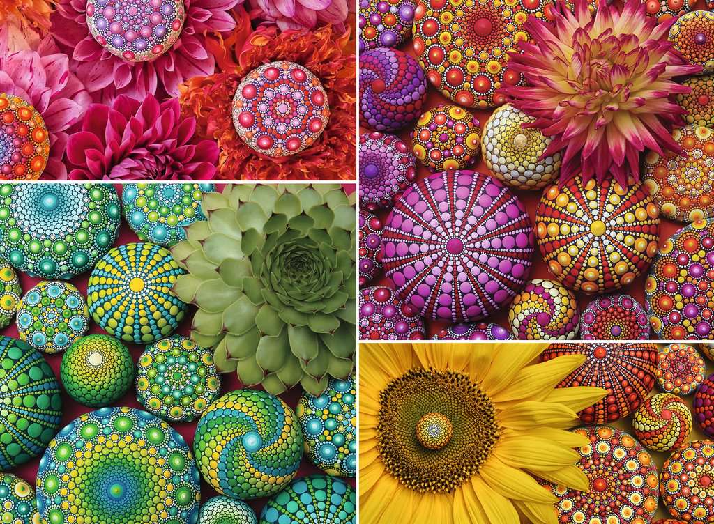 Mandala Blooms (500 Piece) Puzzle| Eugene Toy & Hobby