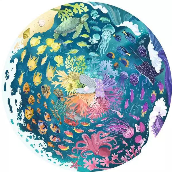 Ocean (500 Piece) Round Puzzle| Eugene Toy & Hobby