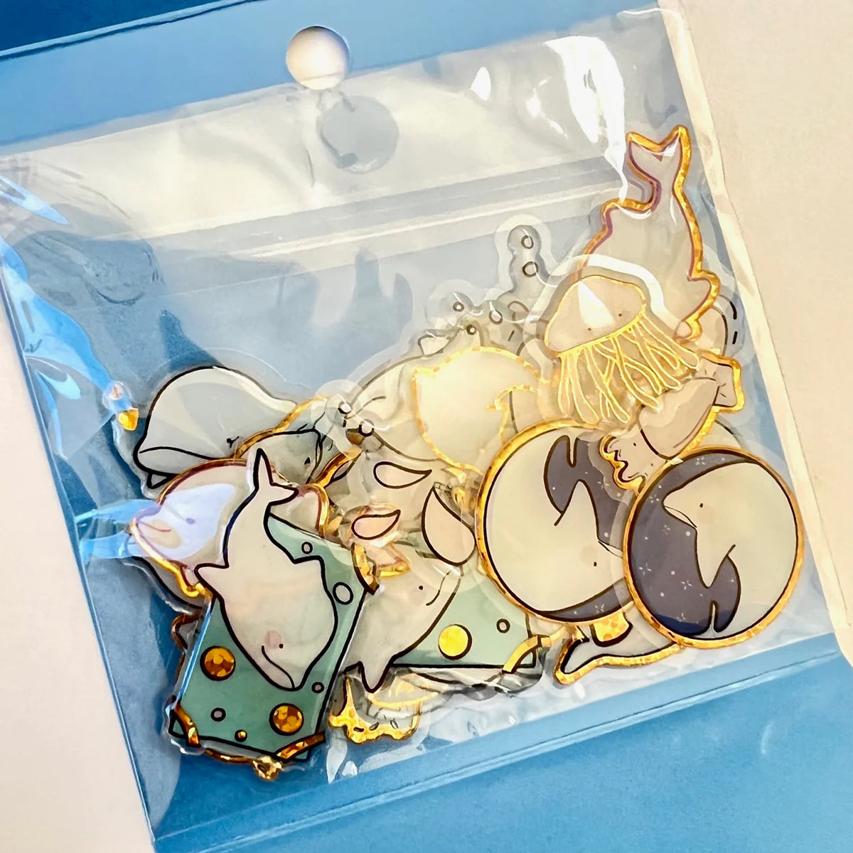 Shiny Sea Life Epoxy Sticker Bag| Eugene Toy & Hobby