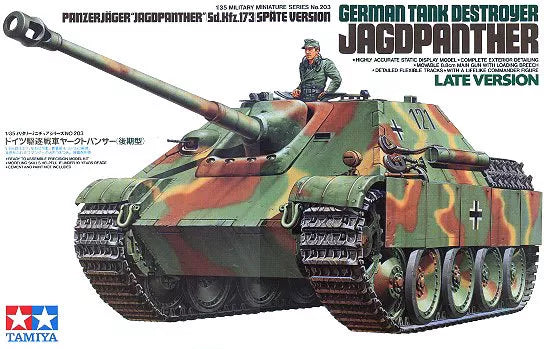 German Tank Destroyer Jagdpanther Late Version (1/35 Scale) Plastic Mi ...