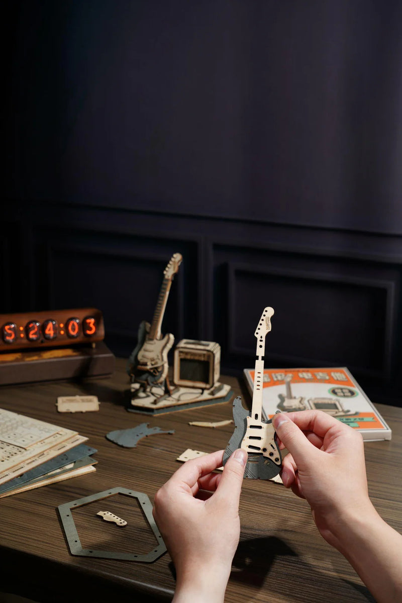 3D Modern Wooden Puzzle: Electric Guitar| Eugene Toy & Hobby
