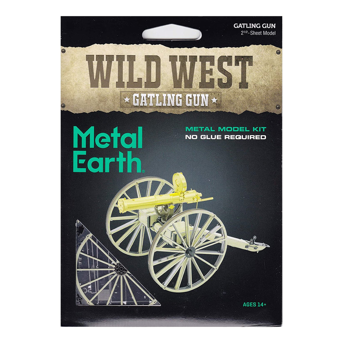 Metal Earth Wild West Gatling Gun Model Kit| Eugene Toy & Hobby