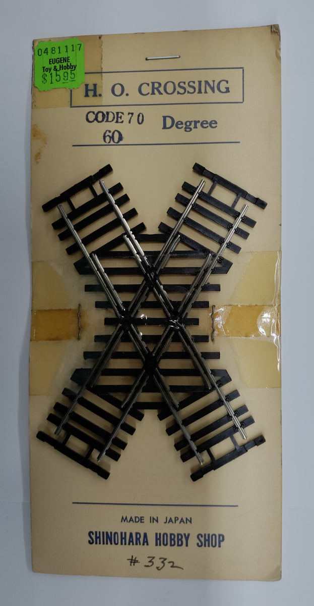 Shinohara HO Code 70 Nickel Silver 60° Crossing| Eugene Toy & Hobby