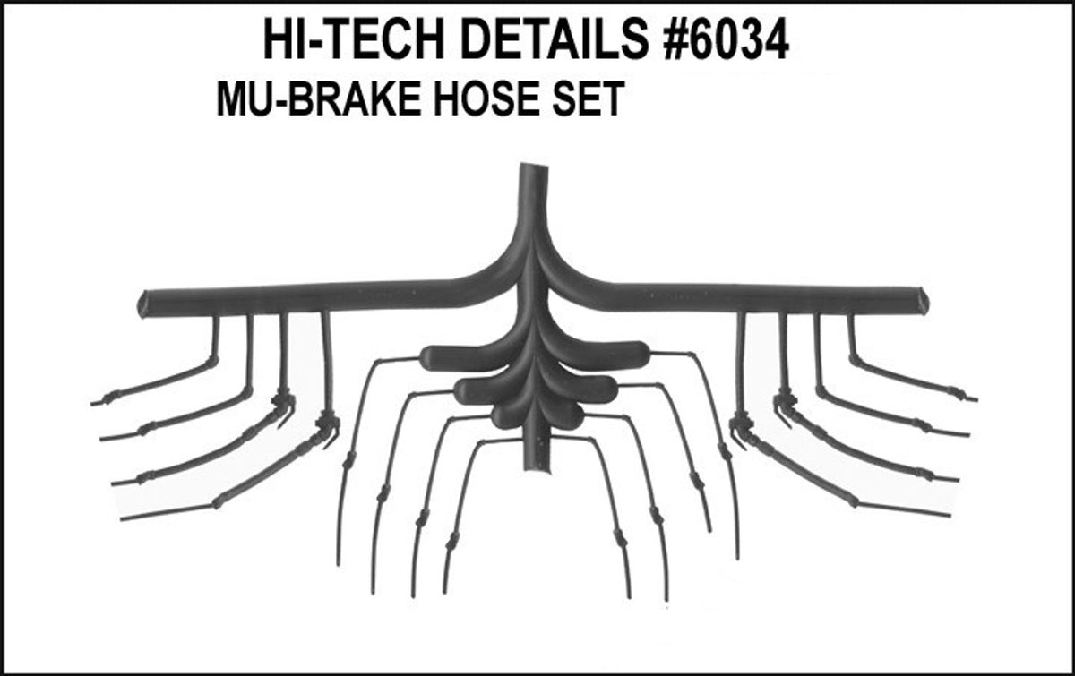 Hi-Tech Details 6034 HO Diesel MU Signal & Air Real Rubber Hoses (1 Se ...