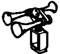 Precision Scale Co. 39085 Three-Chime Air Horn -- With Bracket, Plasti ...
