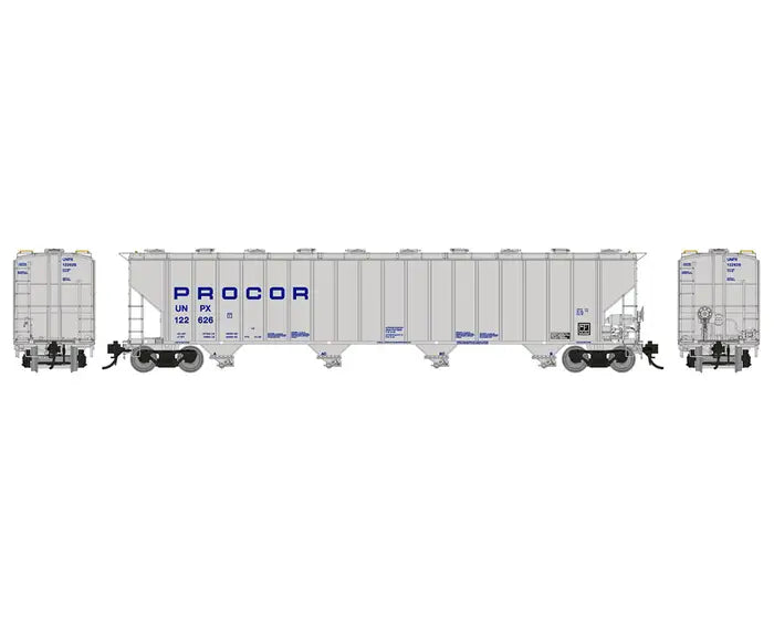 HO PROCOR 5720 Covered Hopper UNPX Blue Solid| Eugene Toy & Hobby