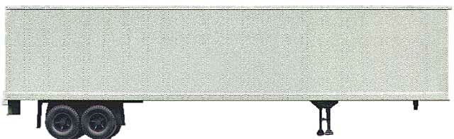 45' Highway Trailer Kit Undecorated (Aluminum)| Eugene Toy & Hobby