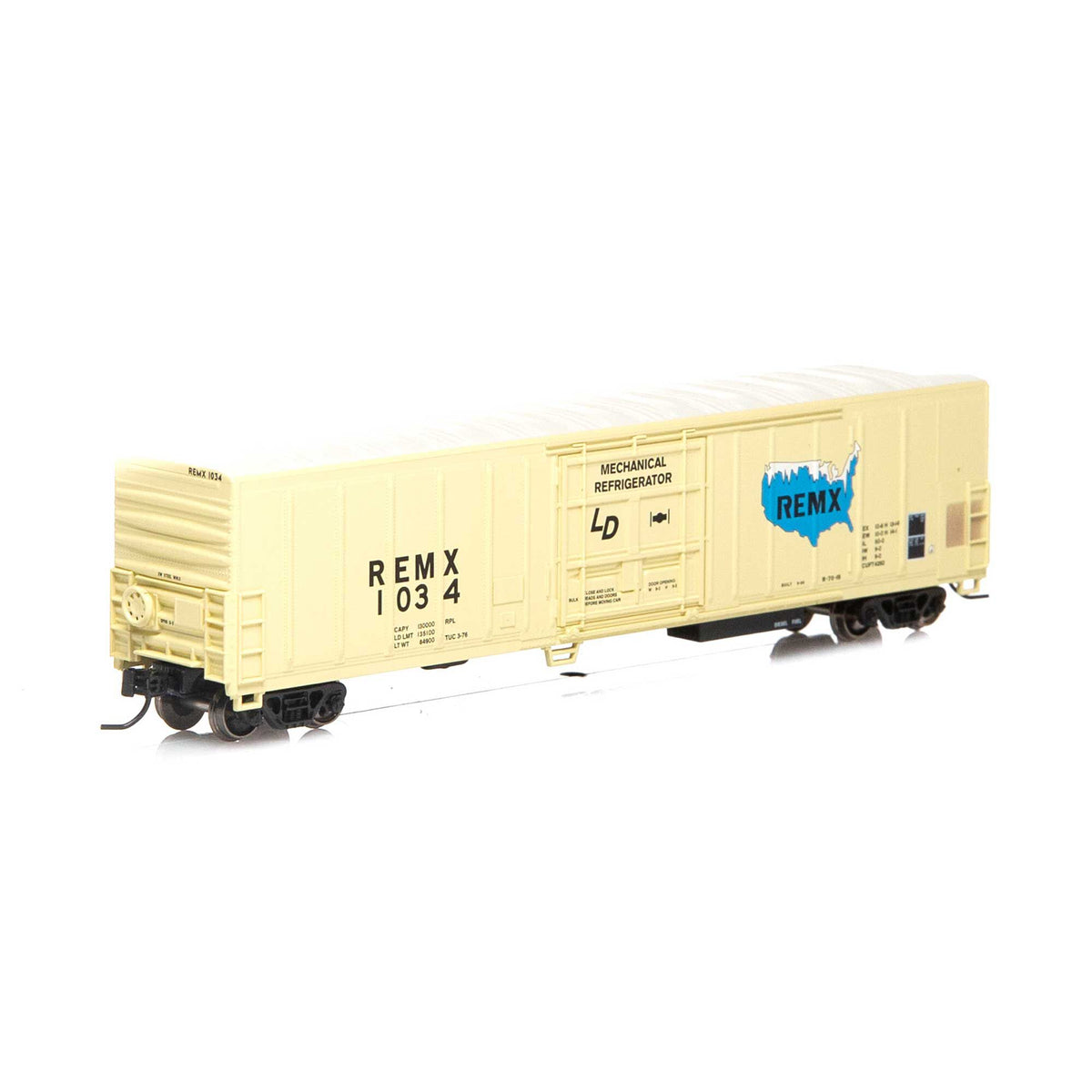 REMX #1034 57' PCF Mechanical Reefer Car N Scale| Eugene Toy & Hobby