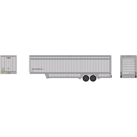 UPS #87981 40' Drop Sill Parcel Trailer HO Scale RTR| Eugene Toy & Hobby