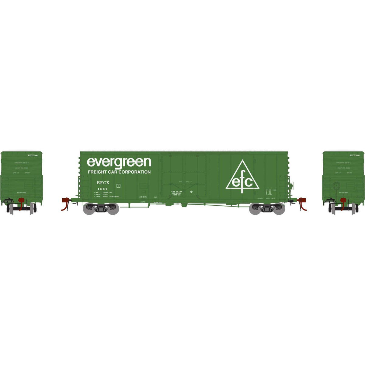 Evergreen (EFCX) #1001 50' PC&F Riveted Box with 10' 6" Door HO Scale ...