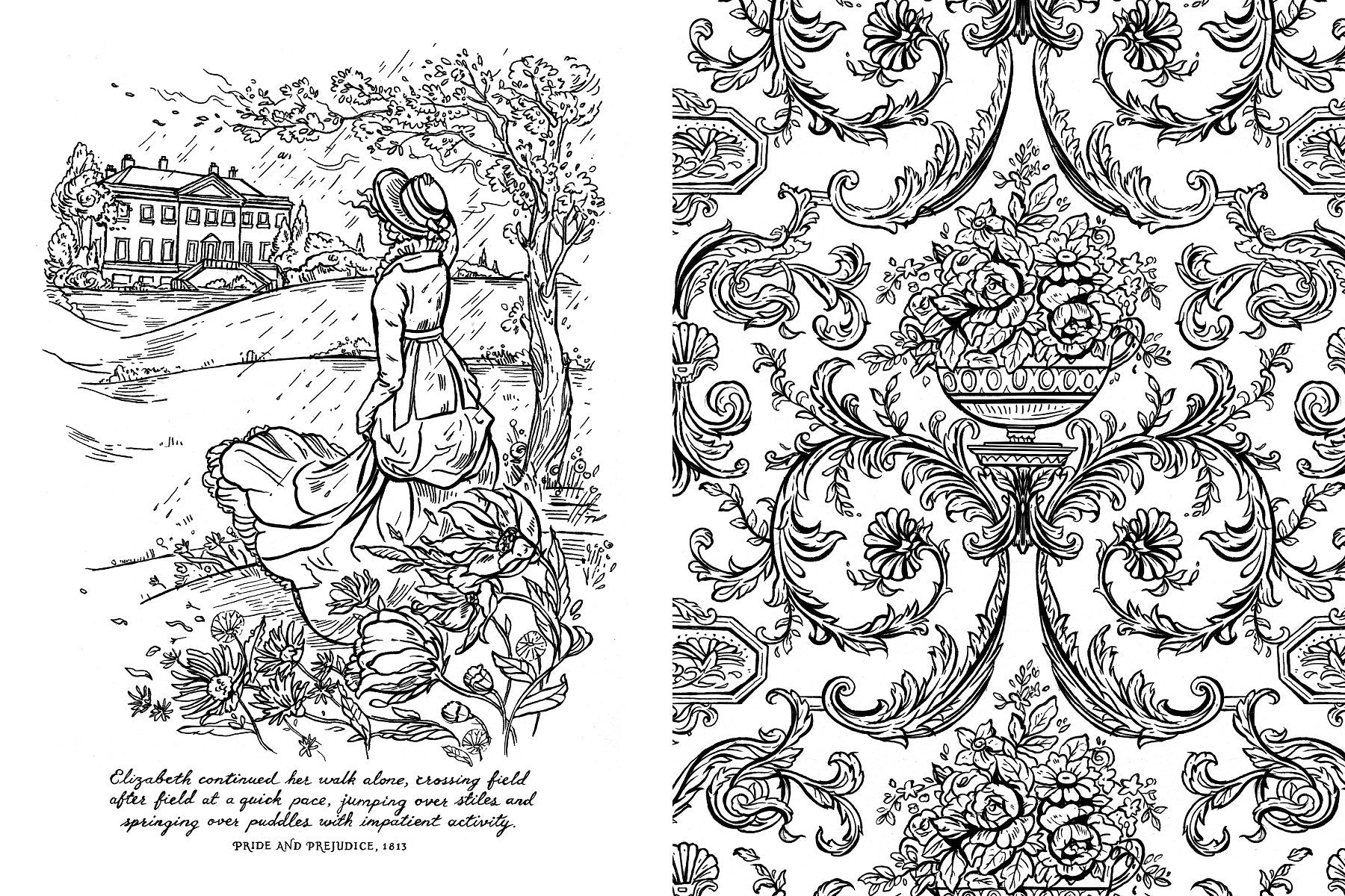 jane austen coloring pages