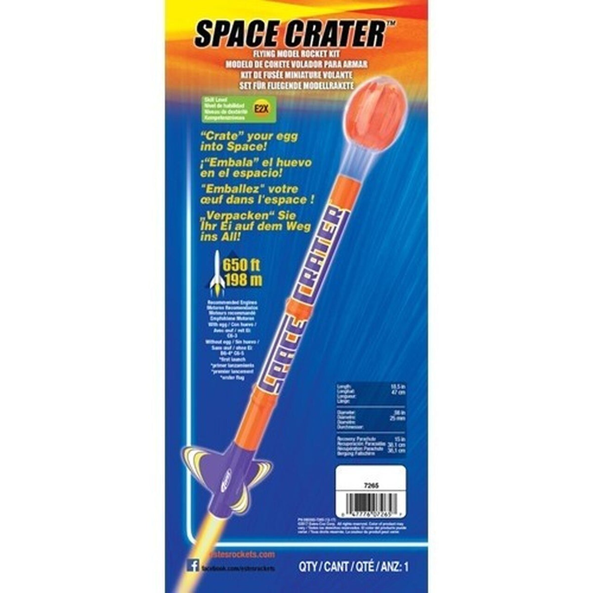 Estes Space Crater Egg Launcher Rocket Kit| Eugene Toy & Hobby