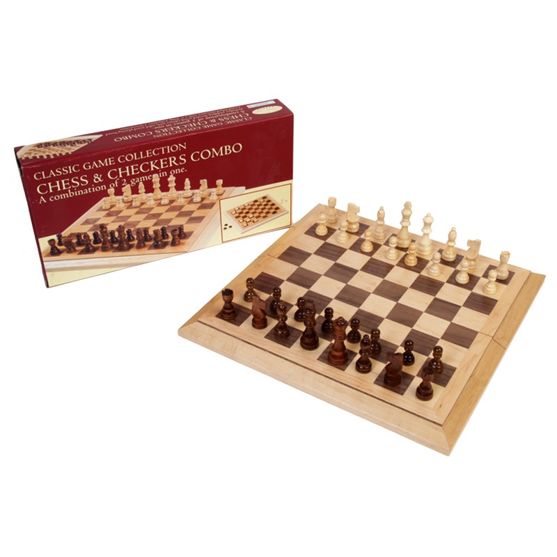 16" Folding Chess & Checkers Combo Set| Eugene Toy & Hobby