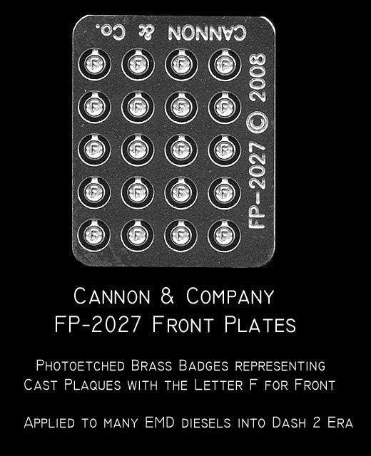 EMD Cast Front "F" Plates (20 Pack)| Eugene Toy & Hobby