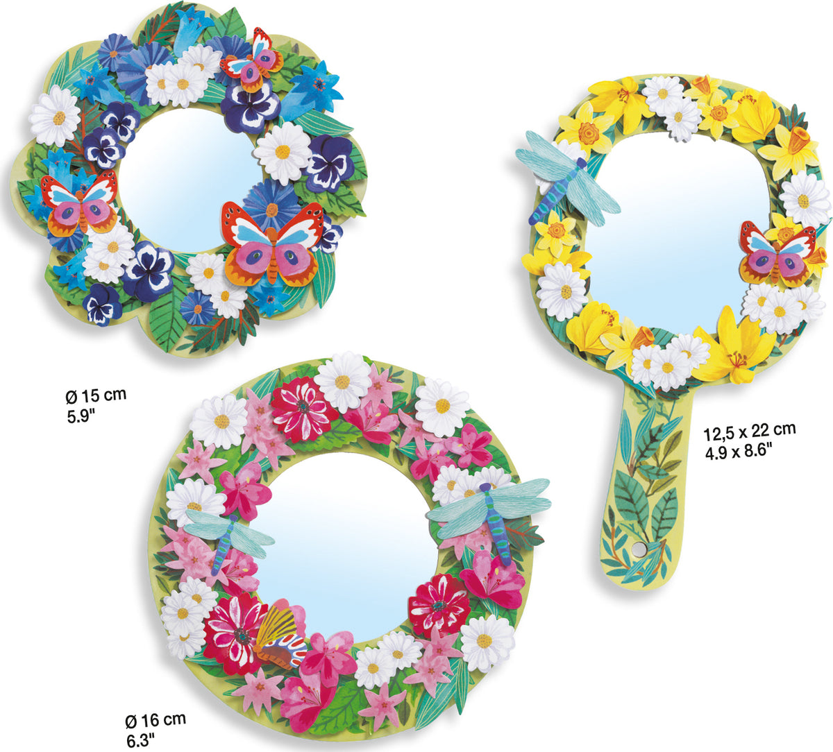 DIY Pretty Flower Mirrors| Eugene Toy & Hobby