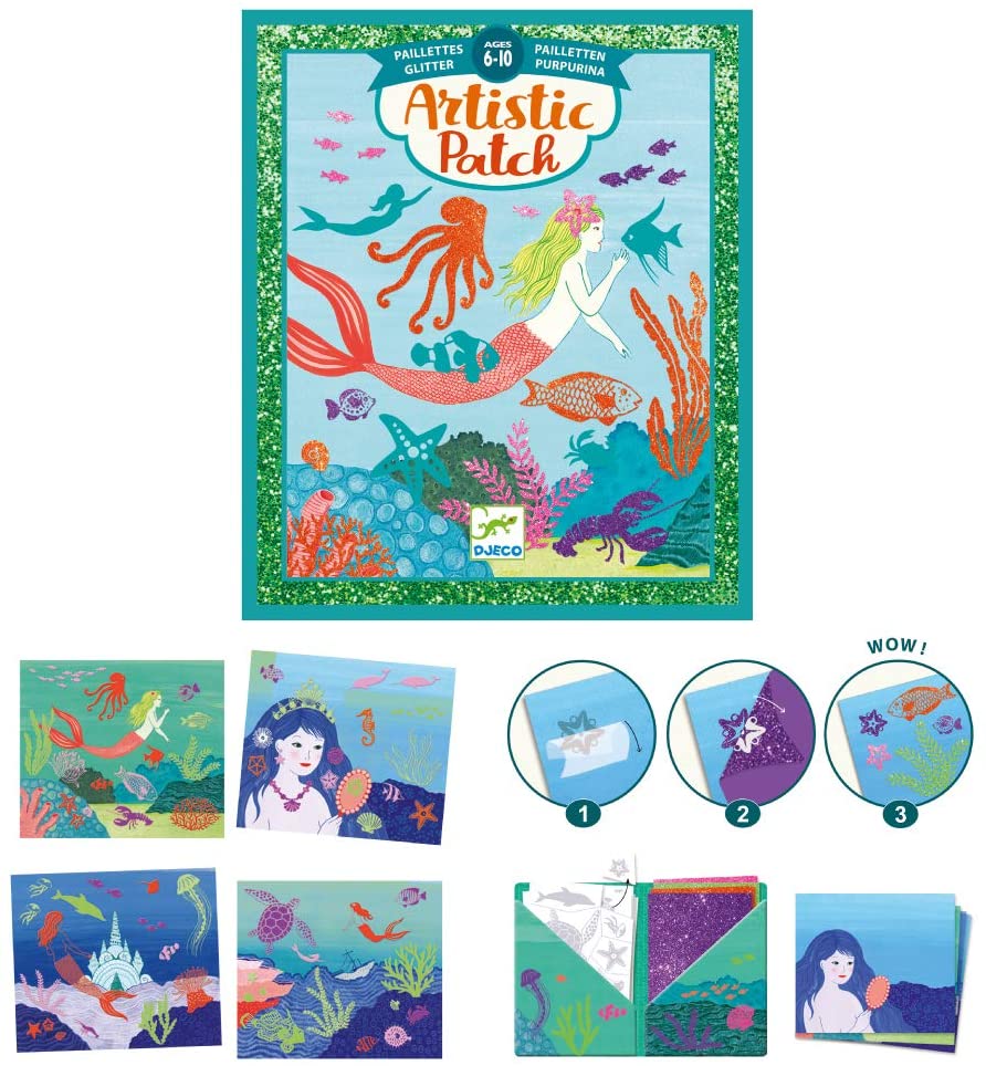 Ocean Glitter Artistic Patch Transfer Activity Set| Eugene Toy & Hobby