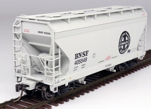 HO ACF Center Flow 2-Bay Hopper BNSF Round Logo| Eugene Toy & Hobby
