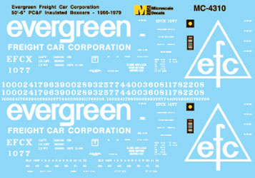 Evergreen Freight Car Corporation Mini-Cal 50' Insulated Boxcars HO De ...
