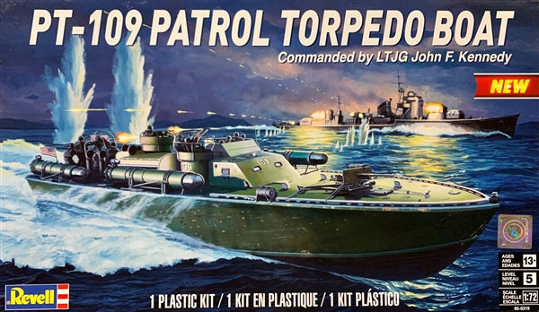 PT109 Torpedo Boat JFK (1/72 Scale) Boat Model Kit| Eugene Toy & Hobby