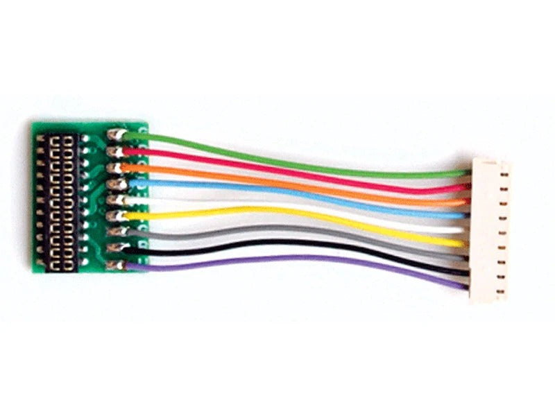 HO DCC Decoder Harness (T-1"-21) JST 9-Pin to NEM21 Socket, 5" 12.7cm ...
