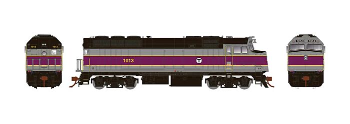 MBTA 1013 EMD F40PH Phase 3 HO Scale Locomotive| Eugene Toy & Hobby
