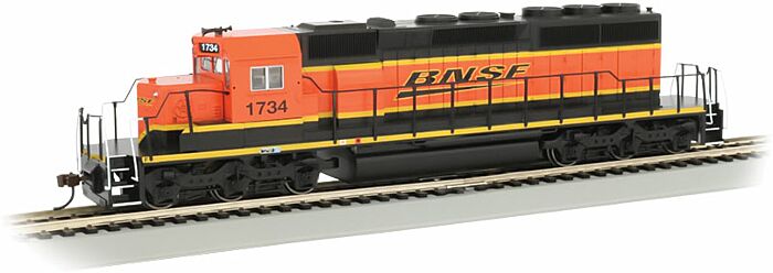 BNSF Railway #1734 Locomotive (Heritage III H3 Orange, Black, Yellow ...