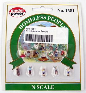 N Scale Homeless People| Eugene Toy & Hobby
