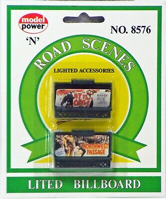 N Scale Lighted Billboards (2)| Eugene Toy & Hobby
