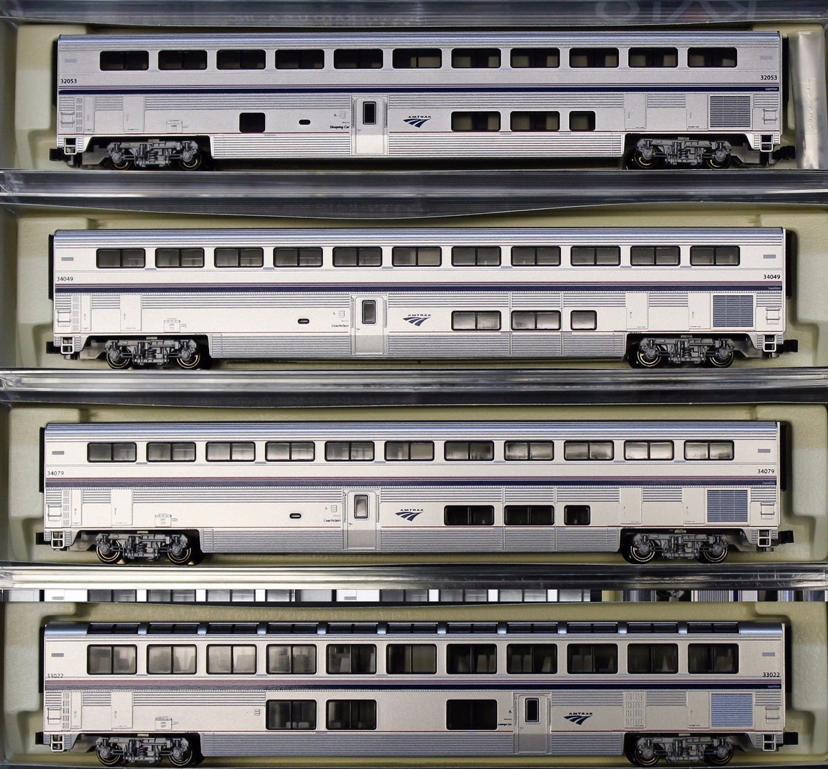 Amtrak Superliner 4-Car Set Phase Ivb| Eugene Toy & Hobby