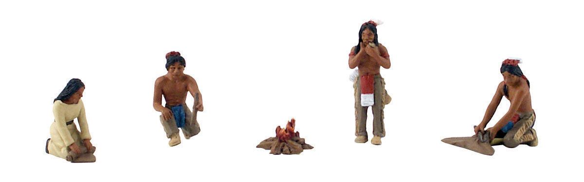 Native Americans Figures - Scene-A-Rama(R) -- pkg(5)| Eugene Toy & Hobby